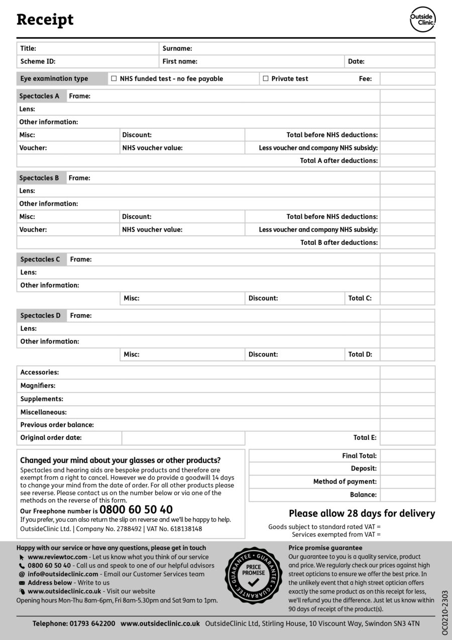 Understanding Your Glasses Prescription | OutsideClinic